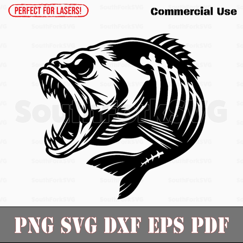 Laser Cut Fish Skeleton - Etsy