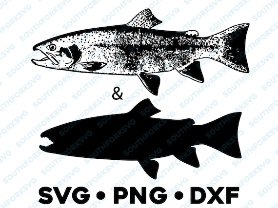 Rainbow Trout Brook Brown Salmon SVG PNG DXF Vector - Etsy
