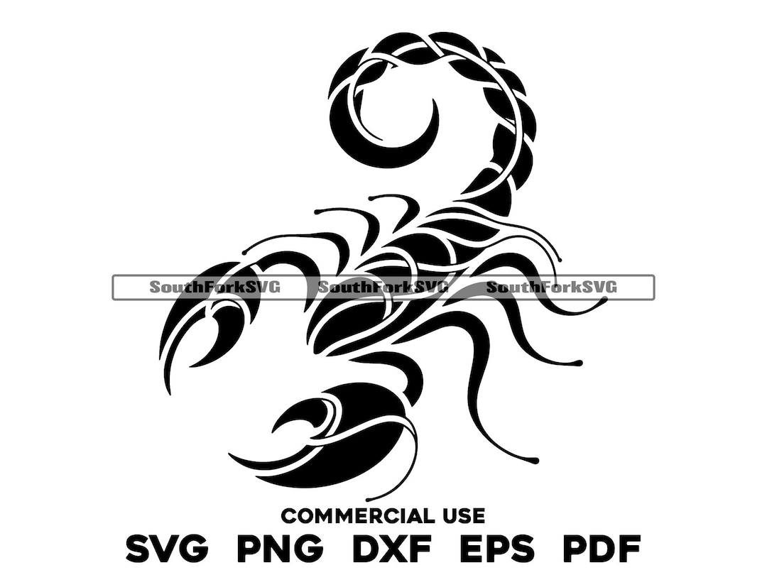 Scorpio Line Art Zodiac Design Svg Png Dxf Pdf Eps | Vector Graphic ...