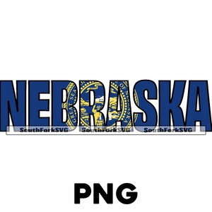 Nebraska State Flag Name Design | PNG ONLY | Graphic Design Print Dye ...