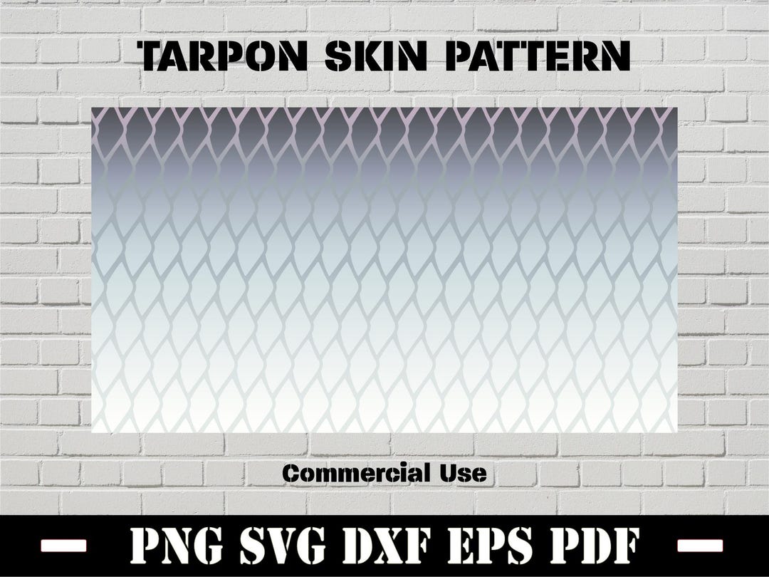 Tarpon Skin Pattern Svg Png Eps Pdf | Salmon Trout Steelhead Fly ...