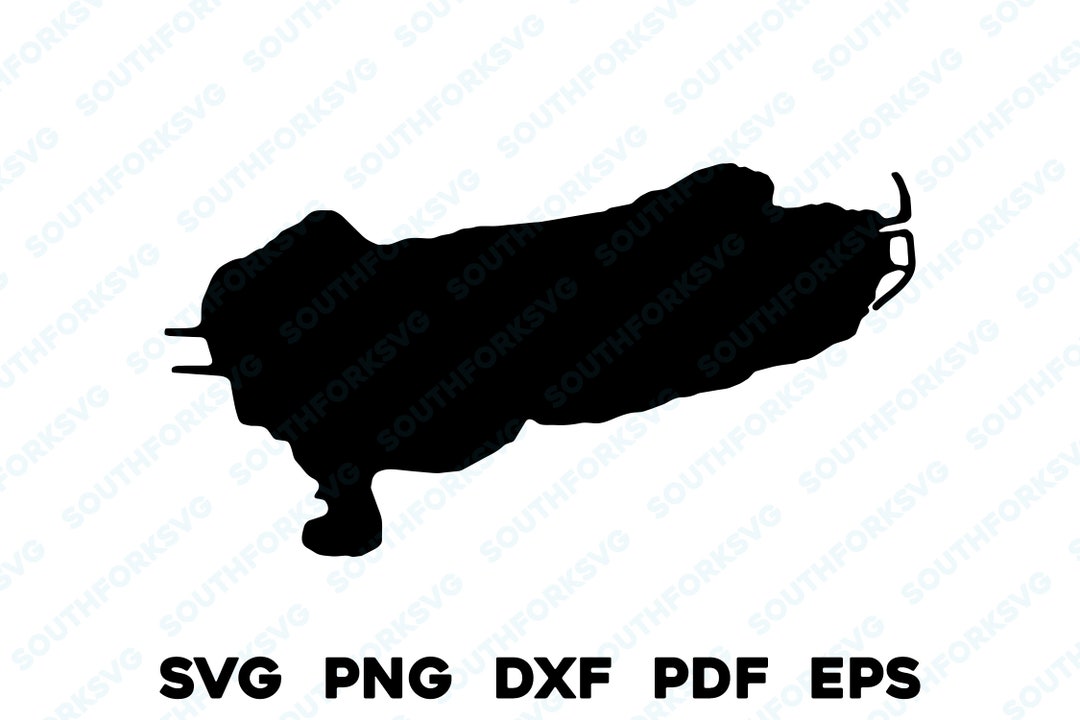 Blue Lake Indiana Map Shape Silhouette Svg Png Dxf Pdf Eps Vector ...