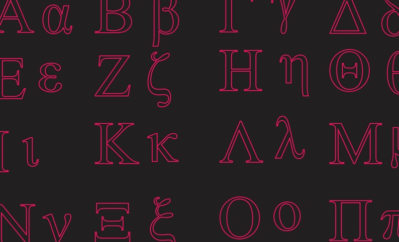 Greek Letters Alphabet Outlines SVG PNG DXF Bundle Greek Svg - Etsy