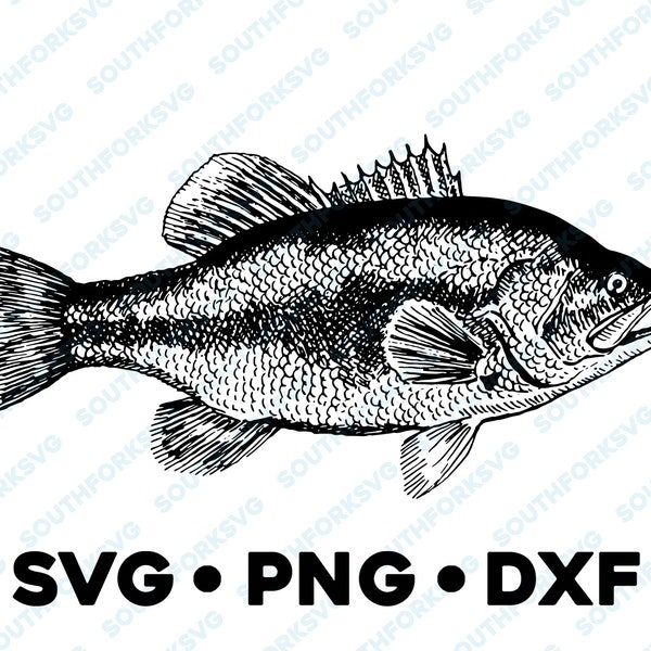 Bass Fishing Scene Dxf - Etsy