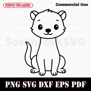 Cute Baby Weasel Svg Png Dxf Eps Pdf | Vector Graphic Design Cut Print ...