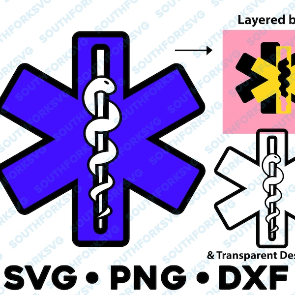 Star of Life Emt Svg - Etsy