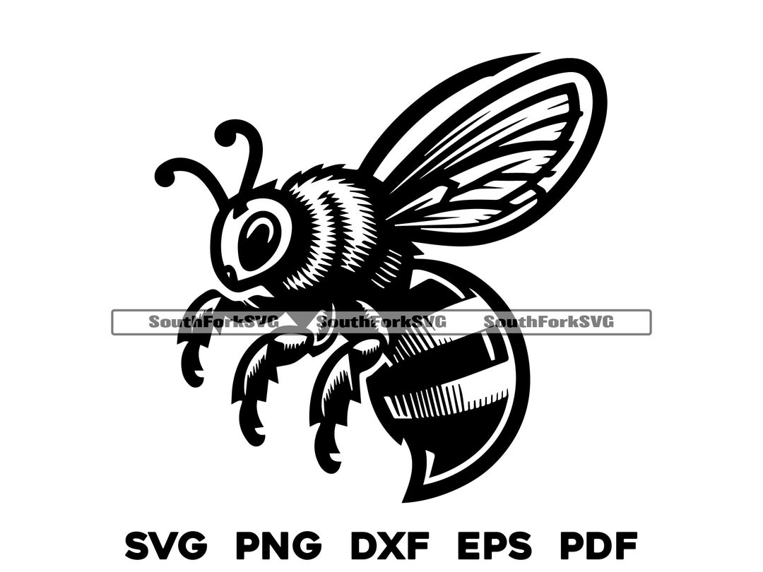 Bee Vector Design Svg Png Dxf Eps Pdf Vector Graphic Cut File Laser ...