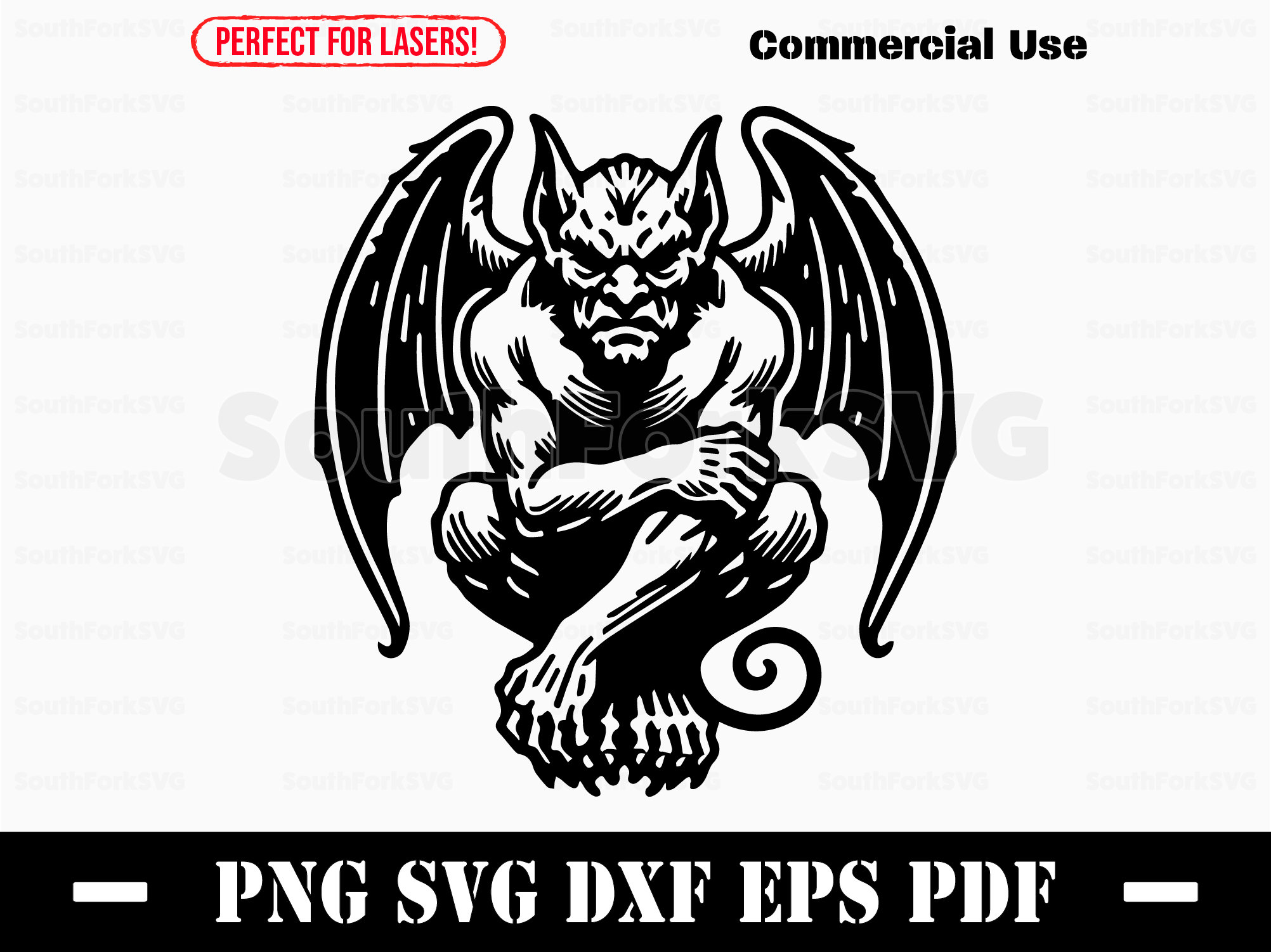 Gargoyle Svg Png Dxf Eps Pdf Files | Cut Print Laser Engraving CNC Dye ...
