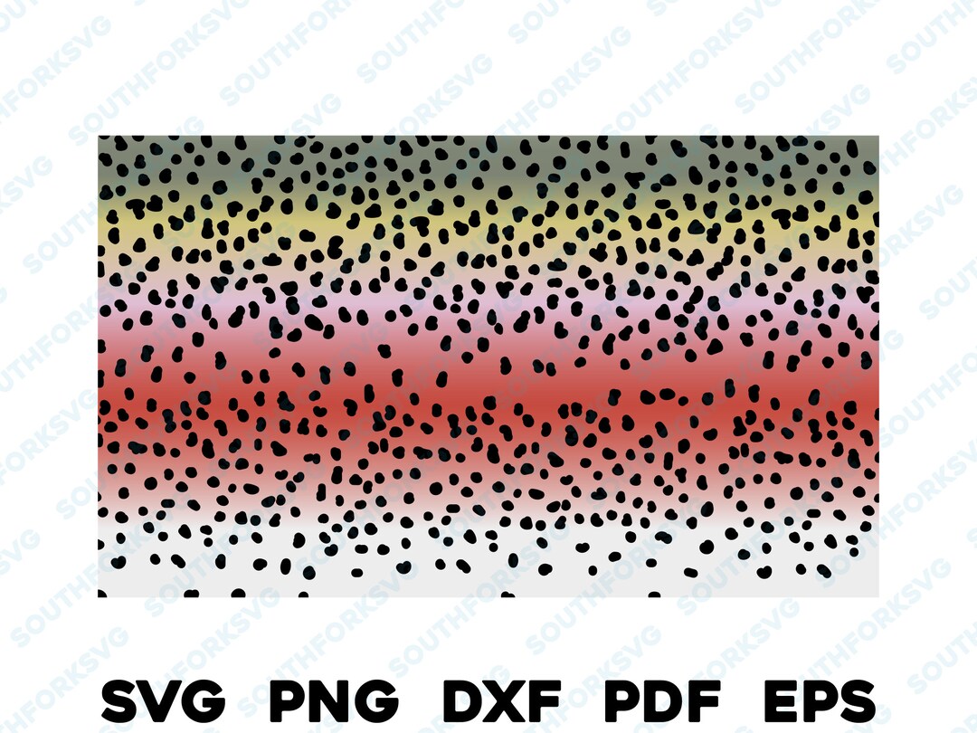 Rainbow Trout Skin Pattern Svg Png Dxf Eps Pdf Cutthroat Brook Brown ...