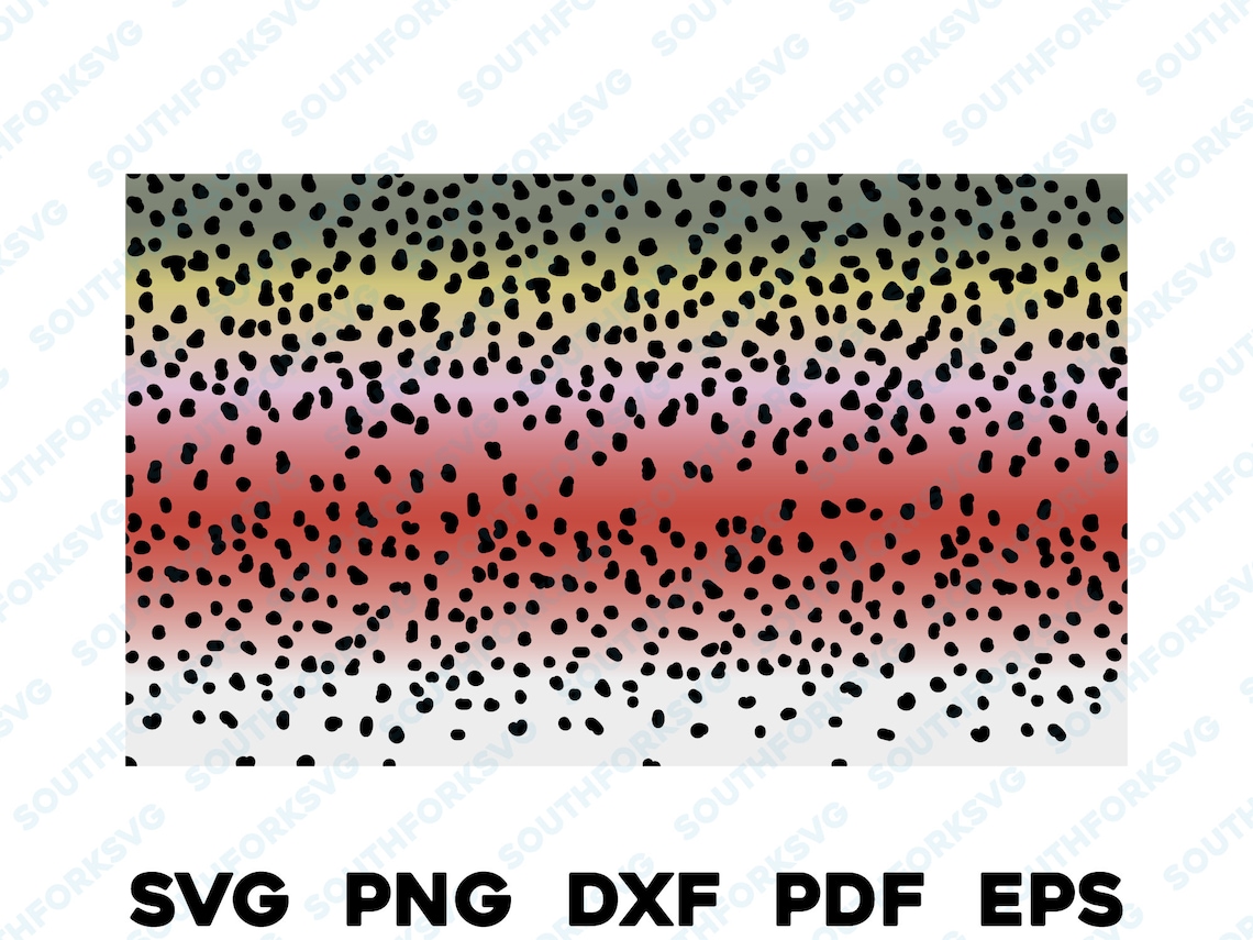 Rainbow Trout Skin Pattern Svg Png Dxf Eps Pdf Cutthroat Brook - Etsy