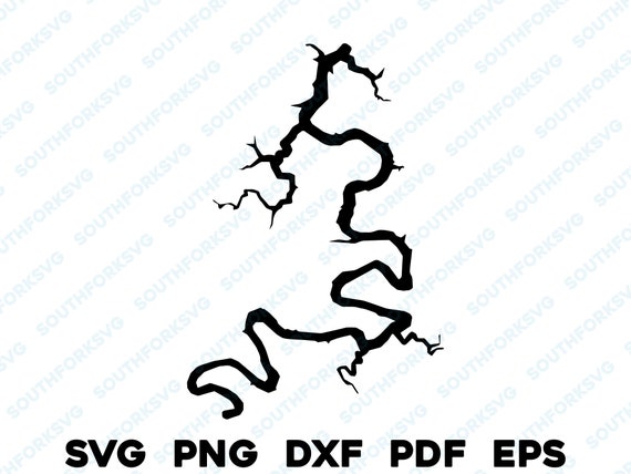 Herrington Lake Kentucky Map Shape Silhouette Svg Png Dxf Pdf - Etsy