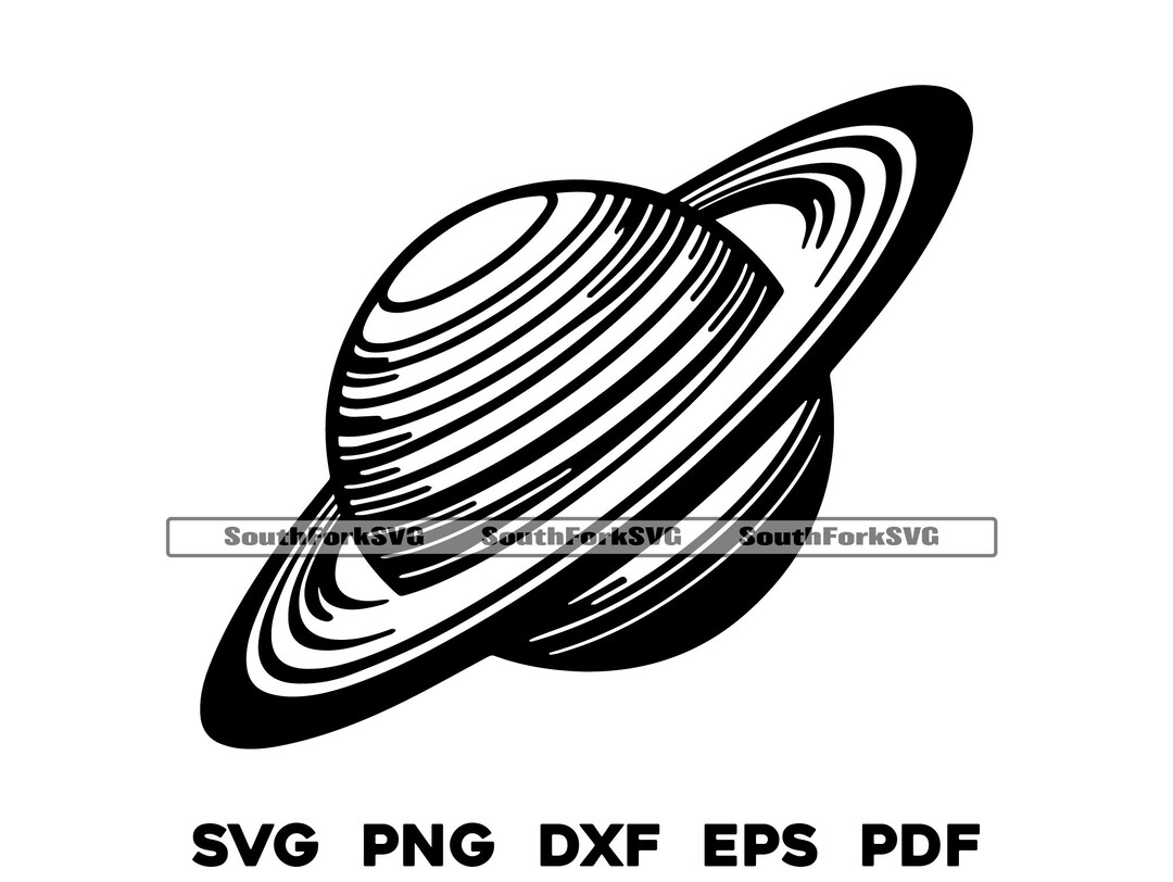 Saturn Svg Png Dxf Eps Pdf | Laser Engrave Cut Print Files Vector ...