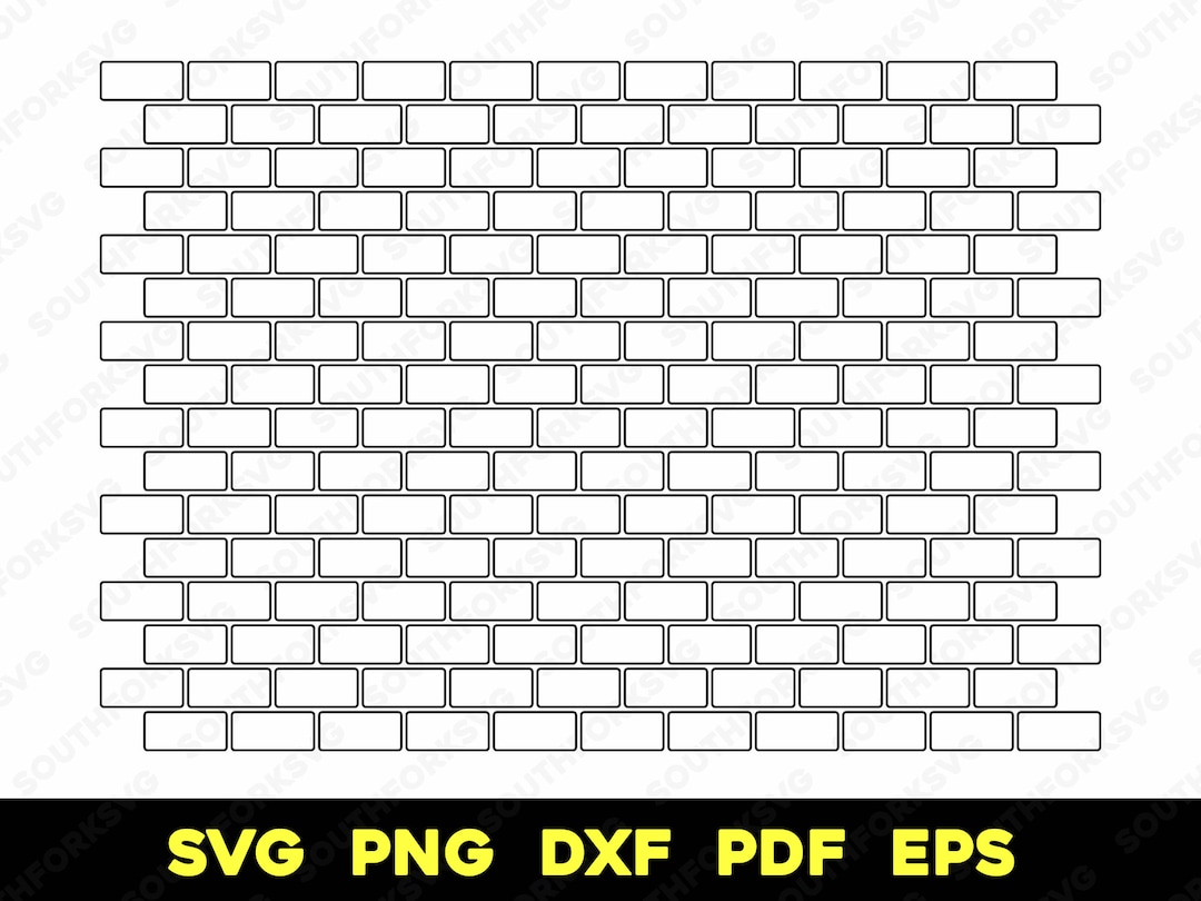 Brick Wall Design Pattern 3 | Svg Png Dxf Eps Pdf | Vector Graphic ...
