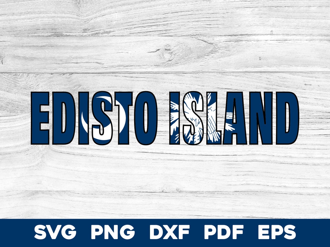 Edisto Island Beach South Carolina State Flag Shape Svg Png Dxf Eps Pdf ...