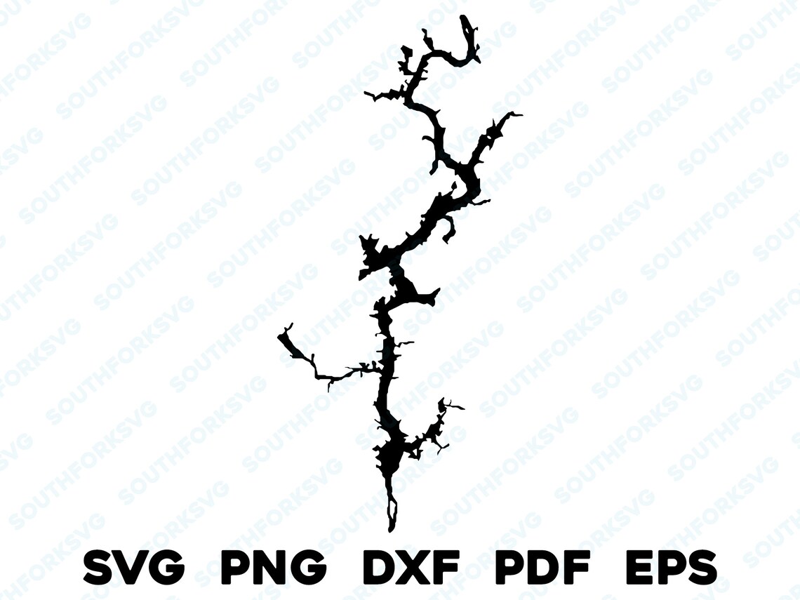 Lay Lake Alabama Map Shape Silhouette Svg Png Dxf Pdf Eps - Etsy
