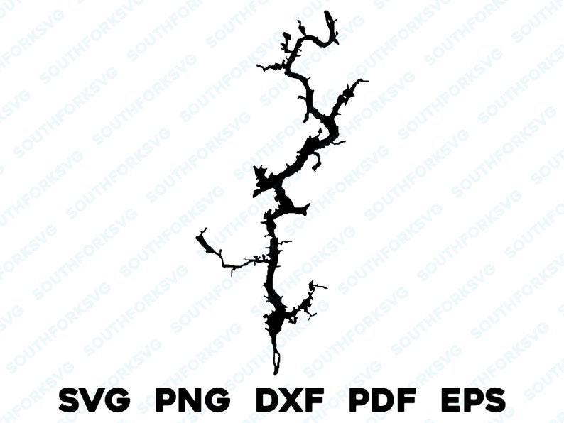 Lay Lake Alabama Map Shape Silhouette Svg Png Dxf Pdf Eps - Etsy
