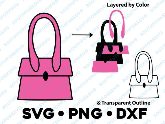 Purse Handbag Coinpurse SVG PNG DXF Layered by Color Cut File | Etsy