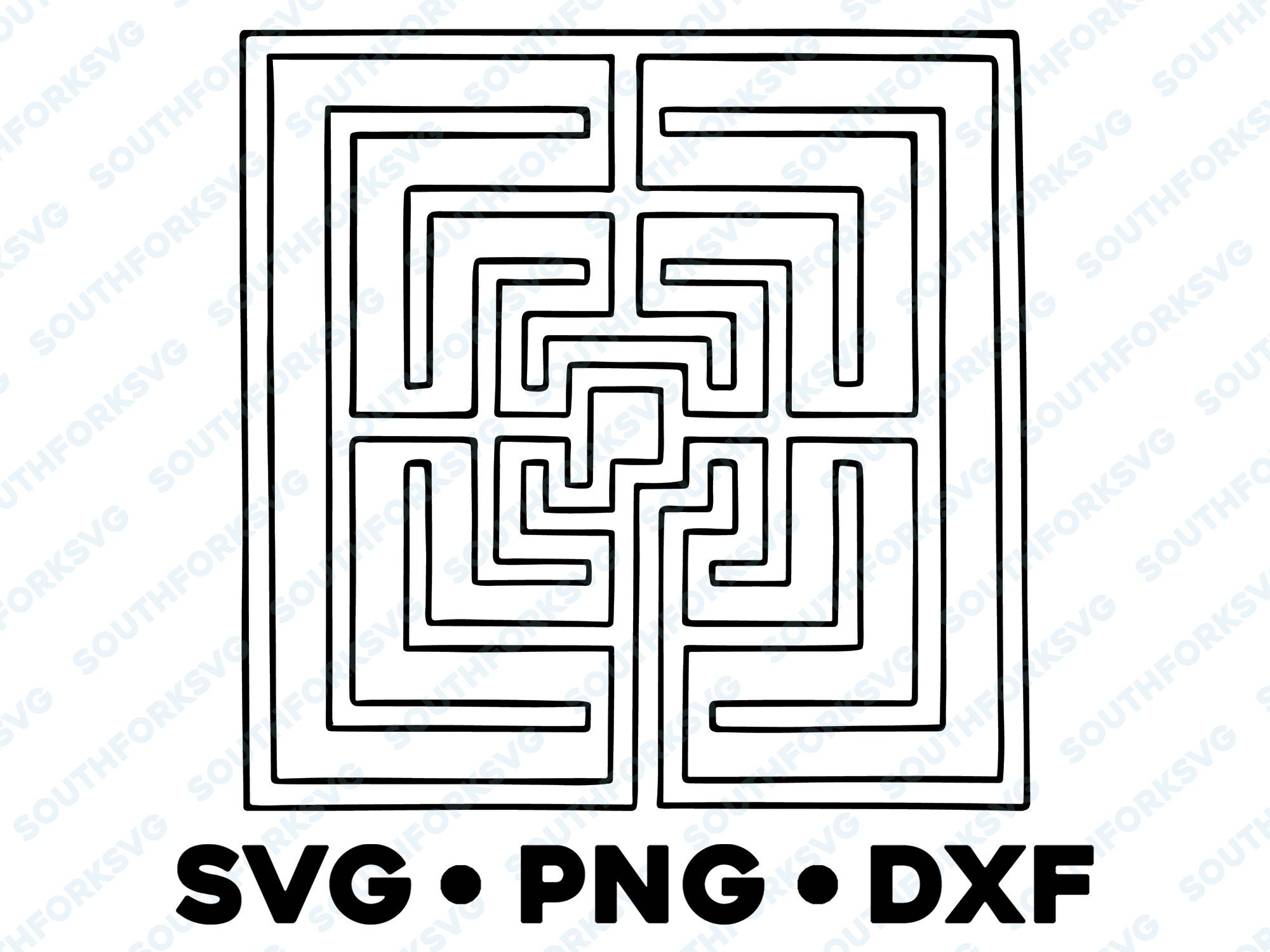 Square Labyrinth Maze SVG PNG DXF Puzzle Geometric symbol game | Etsy