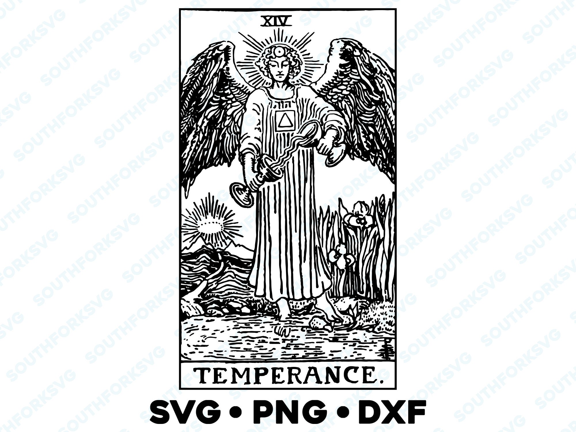 La Carta del Tarot de la Templanza Major Arcana Rider Waite - Etsy España