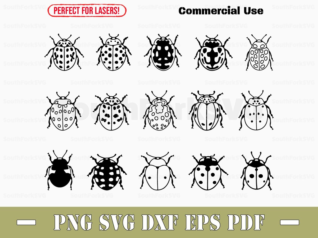 Simple Ladybug Outlines Svg Png Dxf Eps Pdf | Transparent Vector ...