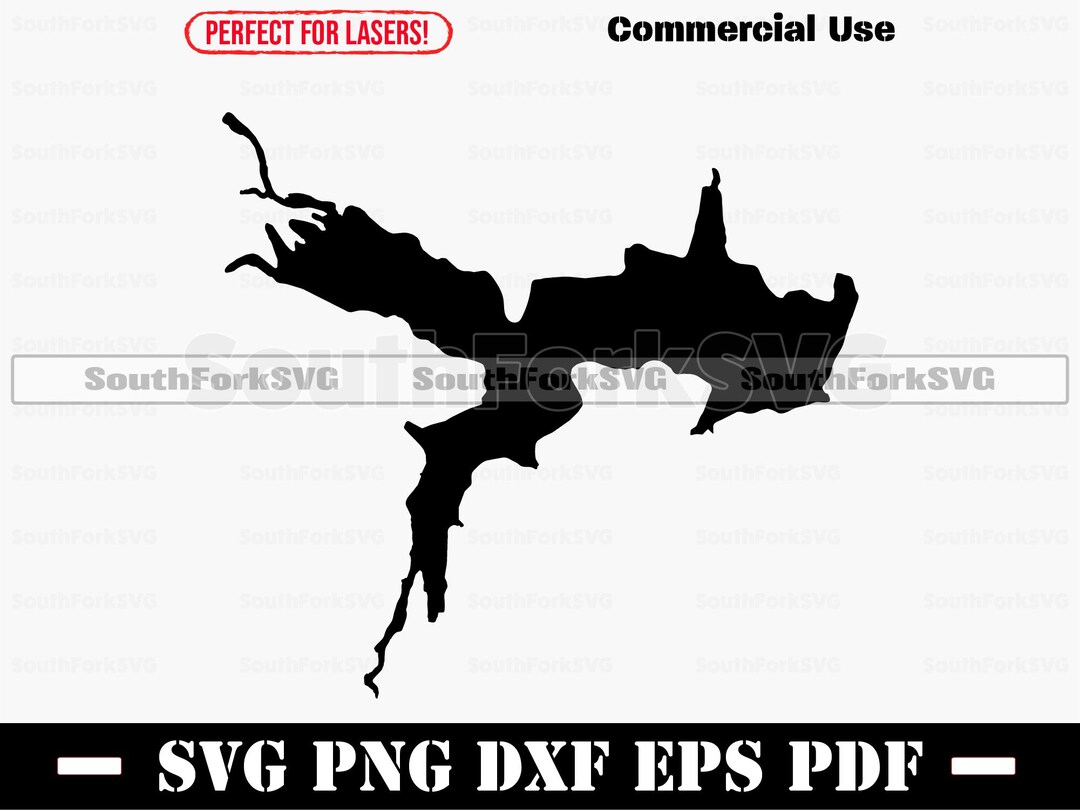 Sundown Lake Iowa Map Svg Png Dxf Pdf Eps | Vector Graphic Cut ...