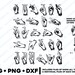 Vintage American Sign Language Alphabet SVG PNG DXF Cut File Silhouette ...