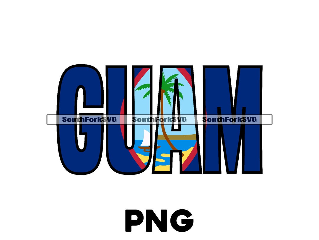 Guam State Flag Name Design | PNG ONLY | Graphic Design Print Dye ...