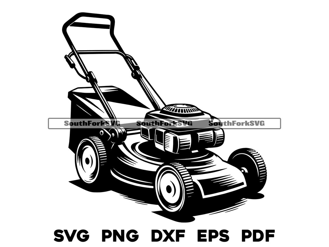 Lawn Mower 1 | Svg Png Dxf Eps Pdf | Transparent Vector Graphic Design ...
