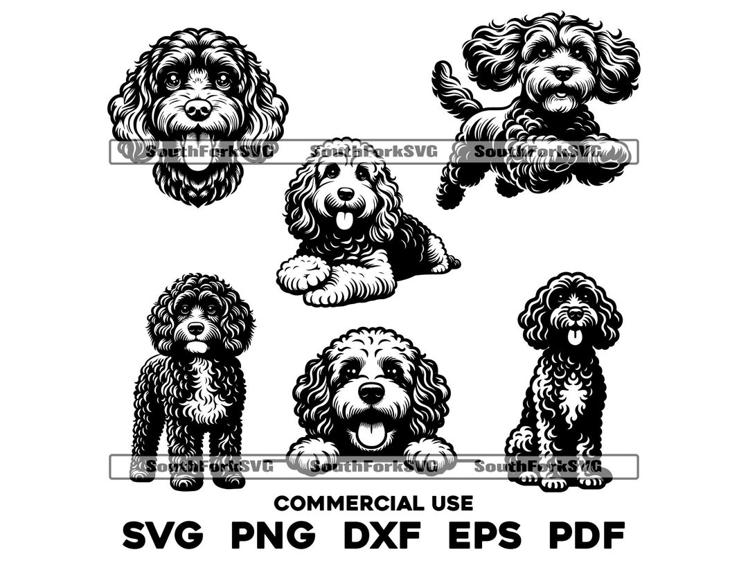 Cockapoo Bundle Pack Svg Png Dxf Eps Pdf | Vector Graphic Cut File ...