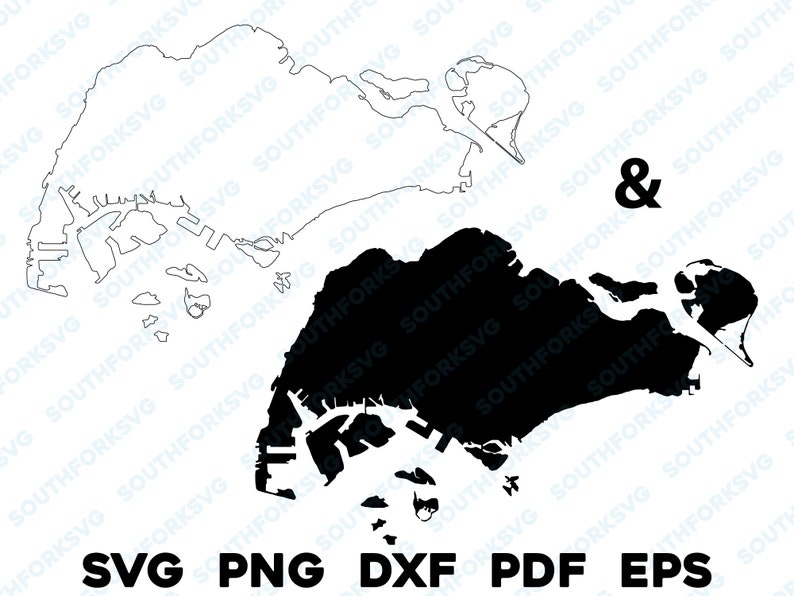 Singapore Country Silhouette & Outline Shapes Svg Png Dxf Pdf Eps ...