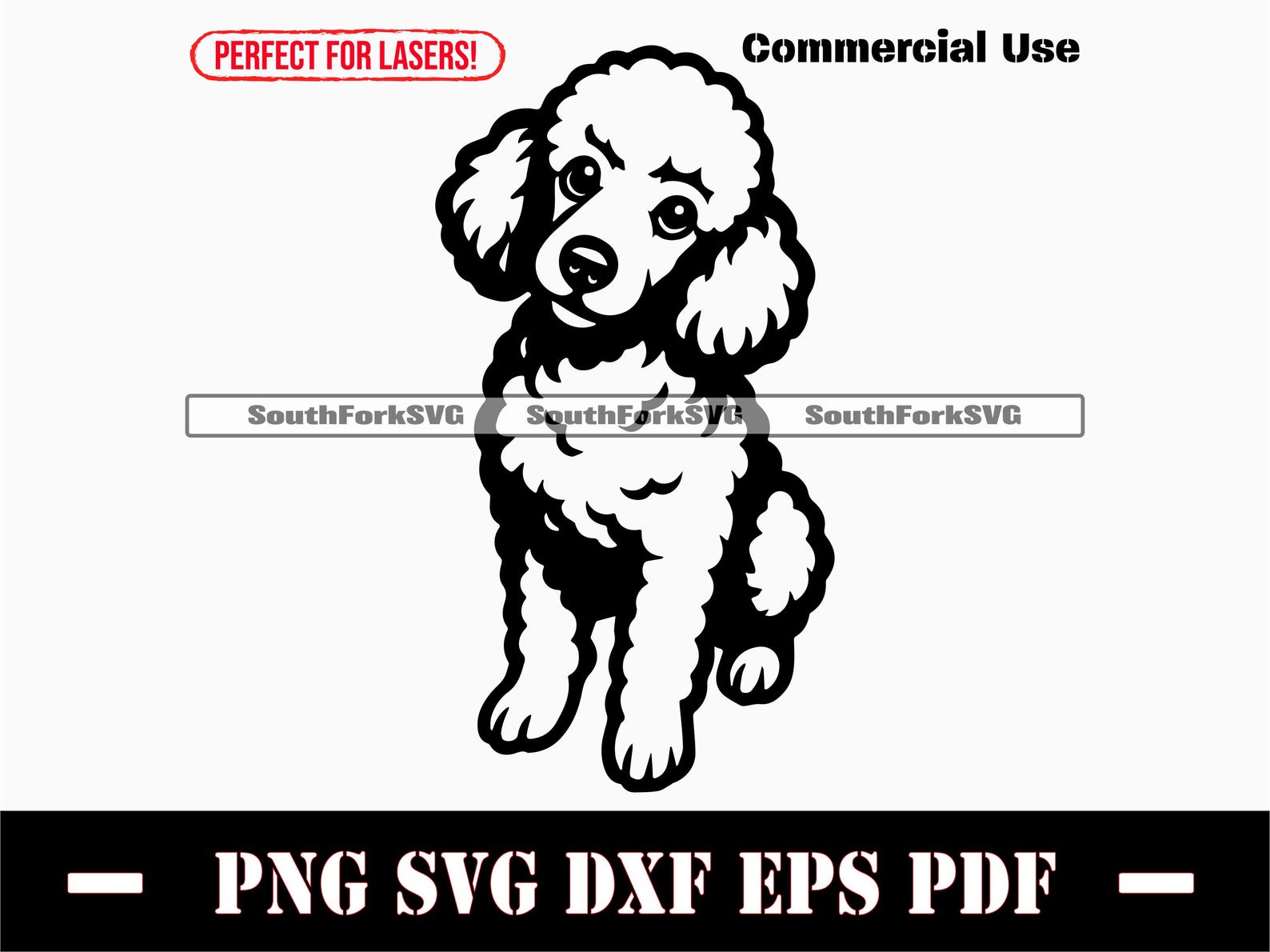 Poodle Begging Svg Png Dxf Eps Pdf | Vector Graphic Stencil Cut File ...