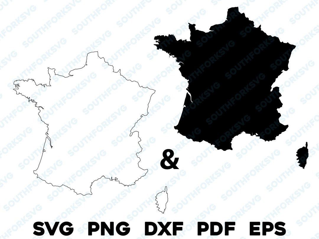 France Country Silhouette & Outline Shapes Svg Png Dxf Pdf Eps Vector ...