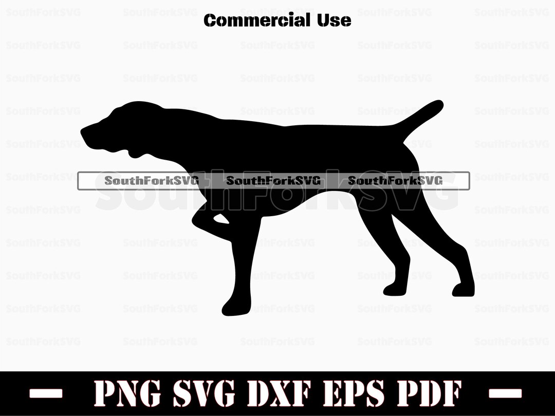 Bird Dog Pointing Silhouette | Svg Png Dxf Eps Pdf | Vector Graphic Cut Print Laser Engrave Clip ...