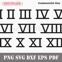 Roman Numerals Svg, Roman Numerals Cut Files, Roman Numbers Svg, Number ...