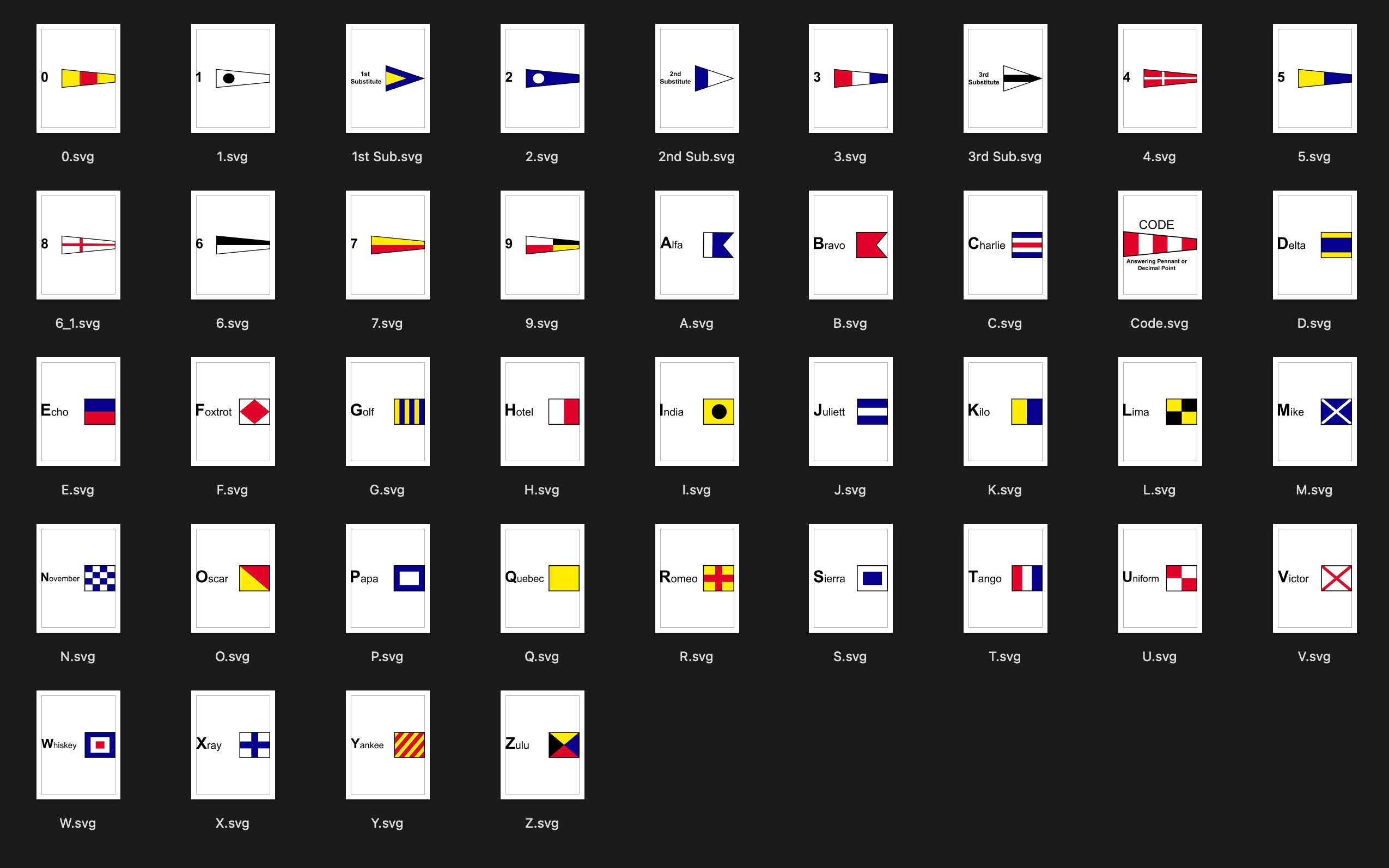 International Maritime Nautical Signal Flags Set 1 SVG PNG DXF | Etsy