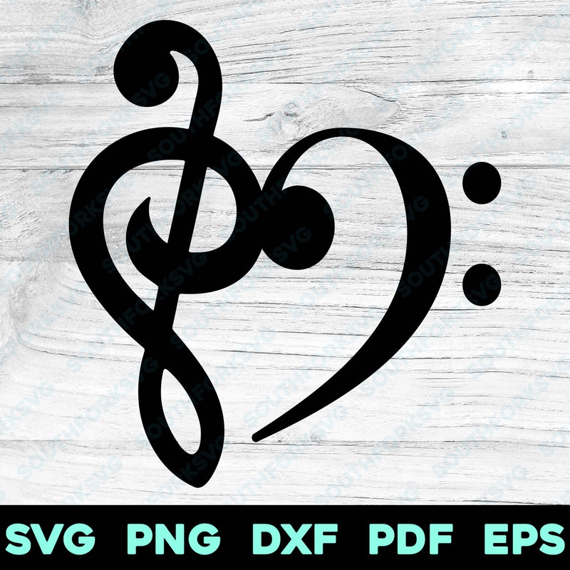 Treble Clef Heart - Etsy