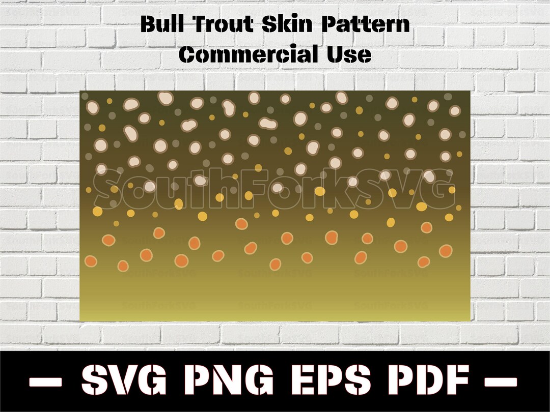 Bull Trout Skin Pattern Svg Png Eps Pdf | Rainbow Brook Brown Trout ...