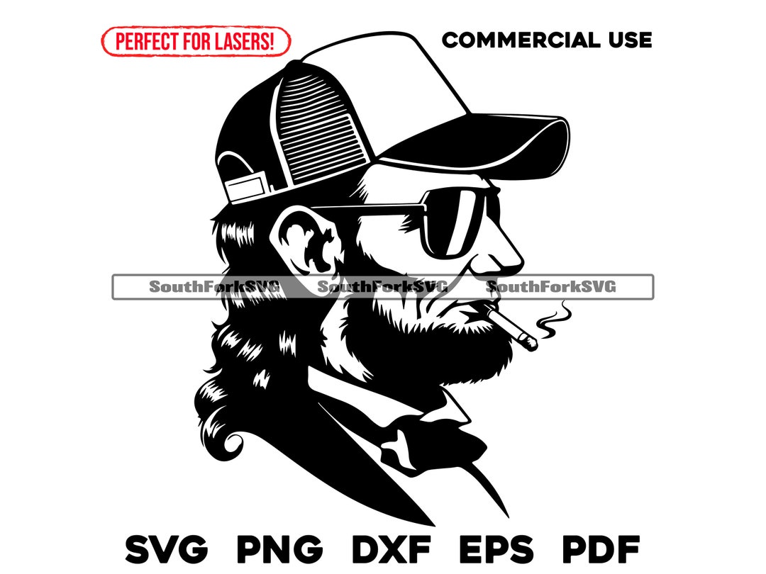 Abraham Lincoln Mullet Trucker Hat Svg Png Dxf Eps Pdf | Vector Graphic ...