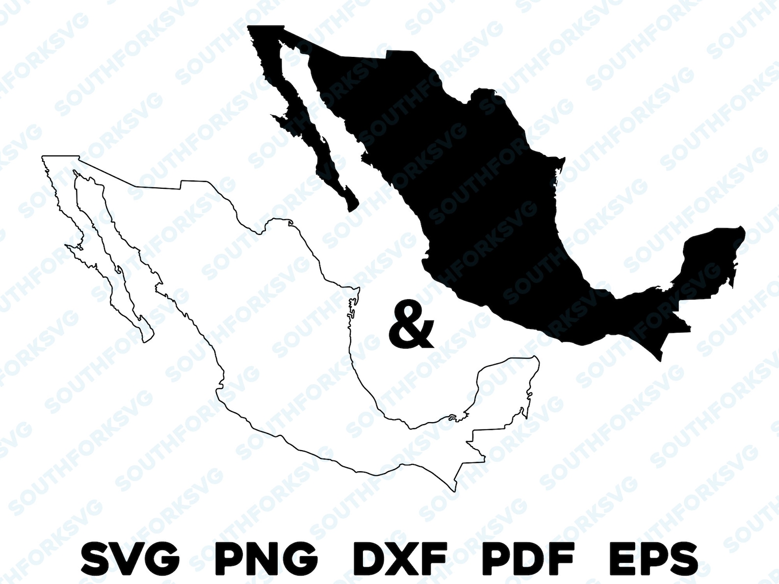 Mexico Country Silhouette & Outline Shapes Svg Png Dxf Pdf Eps Vector ...