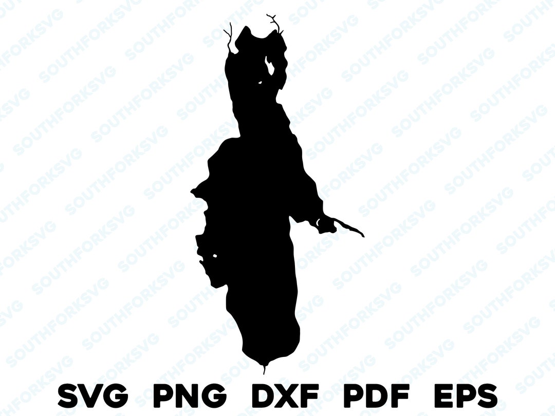 Silver Lake New Hampshire Map Shape Silhouette Svg Png Dxf Pdf Eps ...