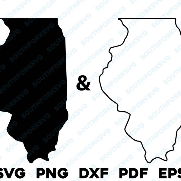 Illinois State Svg - Etsy