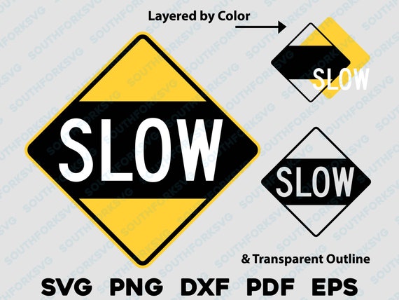 Slow Speed Limit Sign Logo Symbol Svg Png Dxf Eps Pdf Layered - Etsy