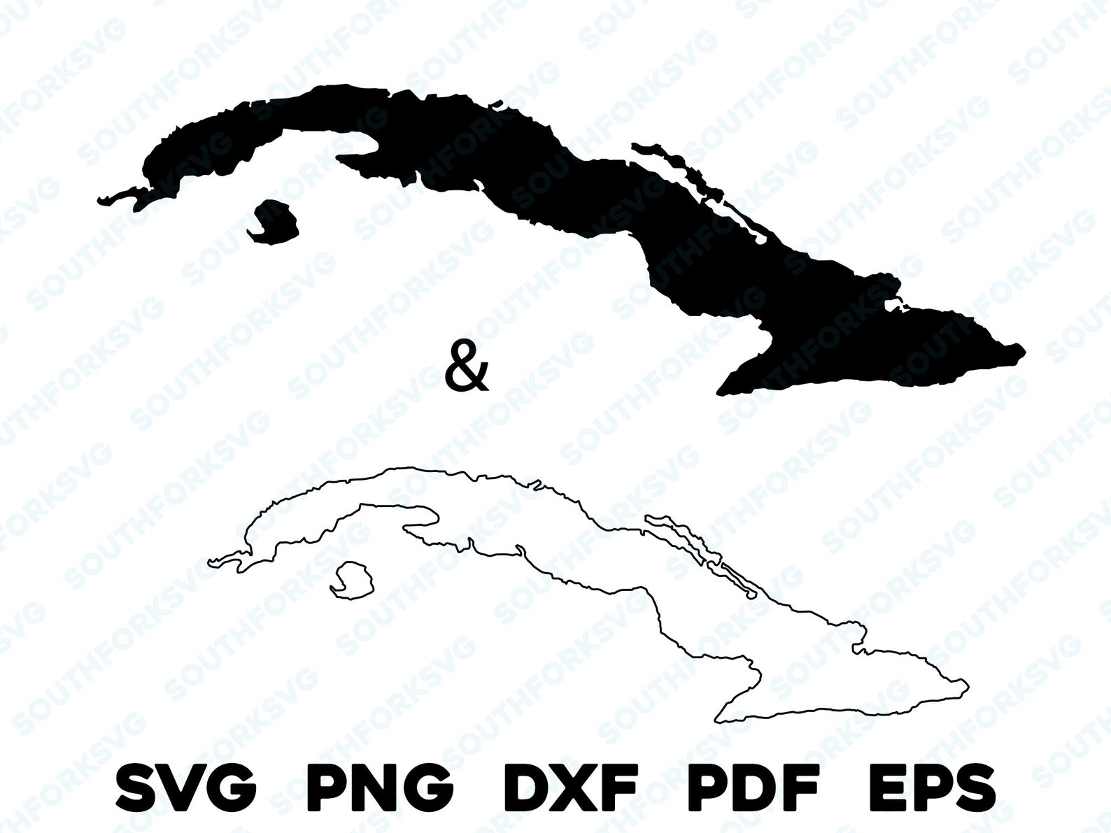 Cuba Country Silhouette & Outline Shapes Svg Png Dxf Pdf Eps Vector ...