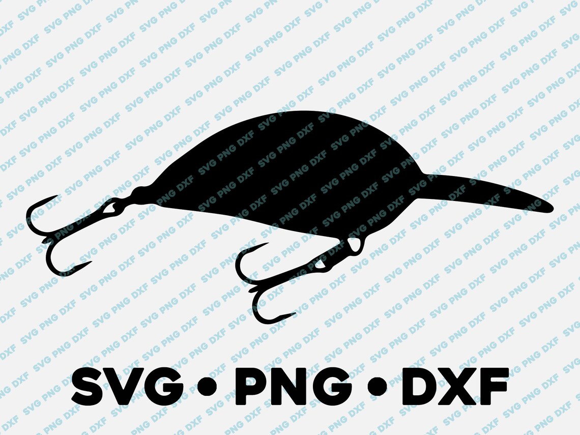 Crankbait Lure Fishing SVG PNG DXF Vector Transparent Cameo Silhouette ...
