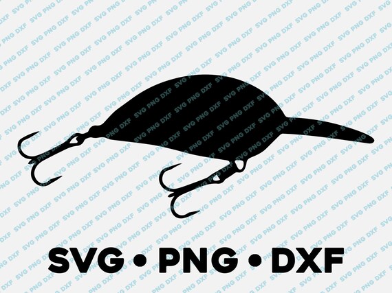 Crankbait Lure Fishing SVG PNG DXF Vector Transparent Cricut - Etsy
