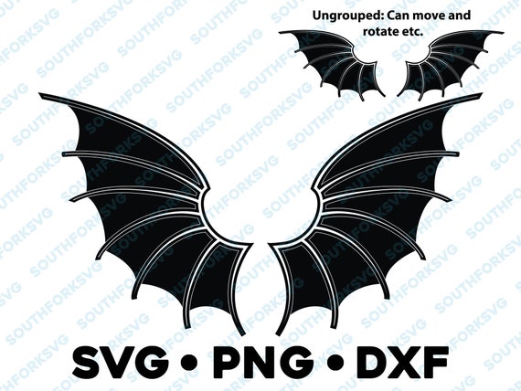 Devil Wings SVG PNG DXF Devil Wing Clipart Bat Wings Angel - Etsy