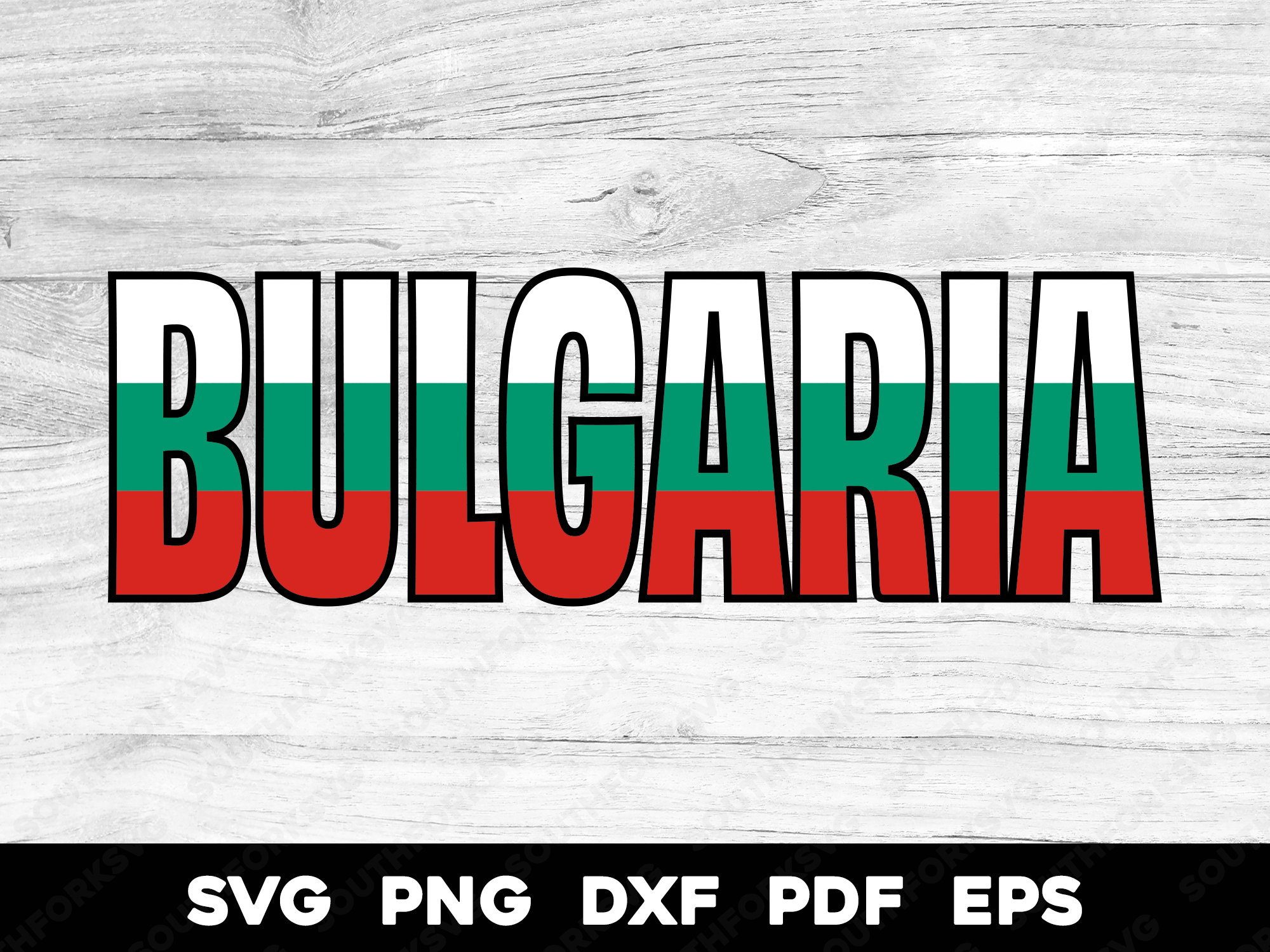 Bulgaria Flag Name Design | Svg Png Dxf Eps Pdf | Vector Graphic Design ...