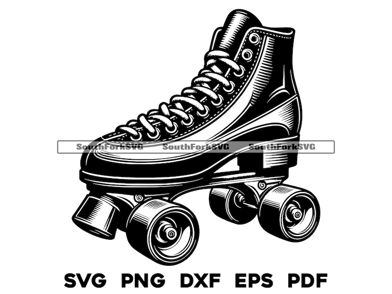 Roller Skate 1 Svg Png Dxf Eps Pdf Vector Graphic Cut File - Etsy