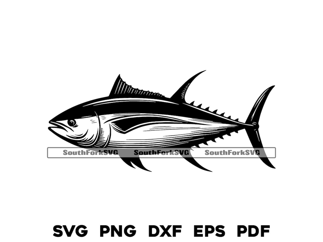 Tuna Fish Design Svg Png Dxf Eps Pdf | Laser Engrave Cut Print Files ...