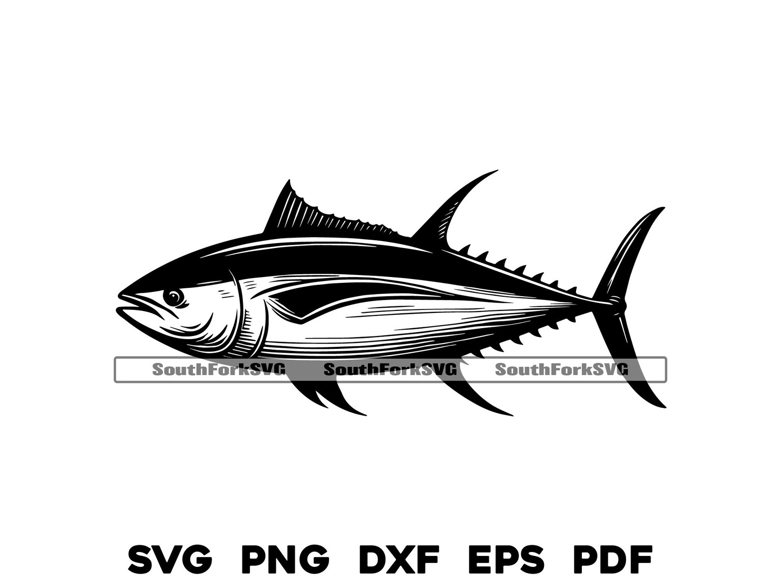 Tuna Fish Design Svg Png Dxf Eps Pdf | Laser Engrave Cut Print Files ...